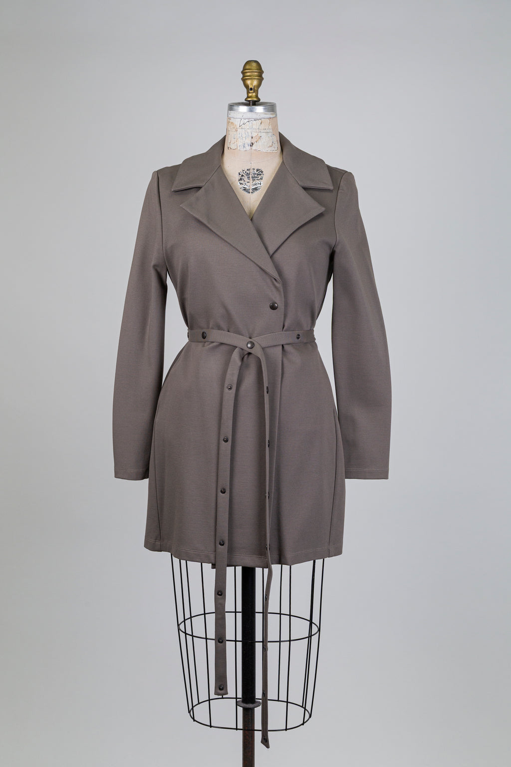 Blazer grège à ceinture "snap" (S) – VERYSMART