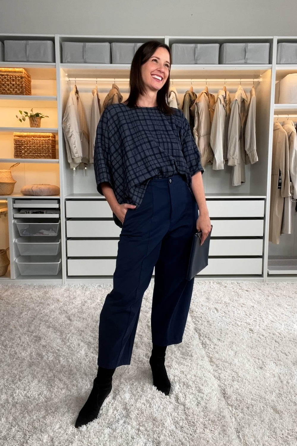 Blue balloon leg trousers (S) – VERYSMART